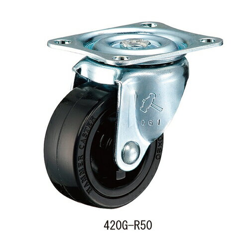 ・様々な場所でご使用いただけます。[品番/呼称]420G-R25[サイズ]取付高H:35mm、取付座AxB:35mmx30mm、取付寸法XxY:28mmx23mm、取付穴径P:4.2mm、偏芯E:9.0mm、旋回半径:23mm、車輪径:25...