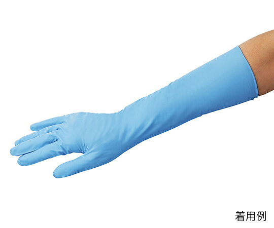 特徴 手首部分の露出を防ぐ全長40cmのロングタイプです。 伸縮性があり、フィット感に優れています。仕様 サイズ：L 入数：1箱(50枚入) 材質：ニトリルゴム 全長：400mm 左右兼用 パウダーフリー 食品衛生法適合品 ケース入数量：1...