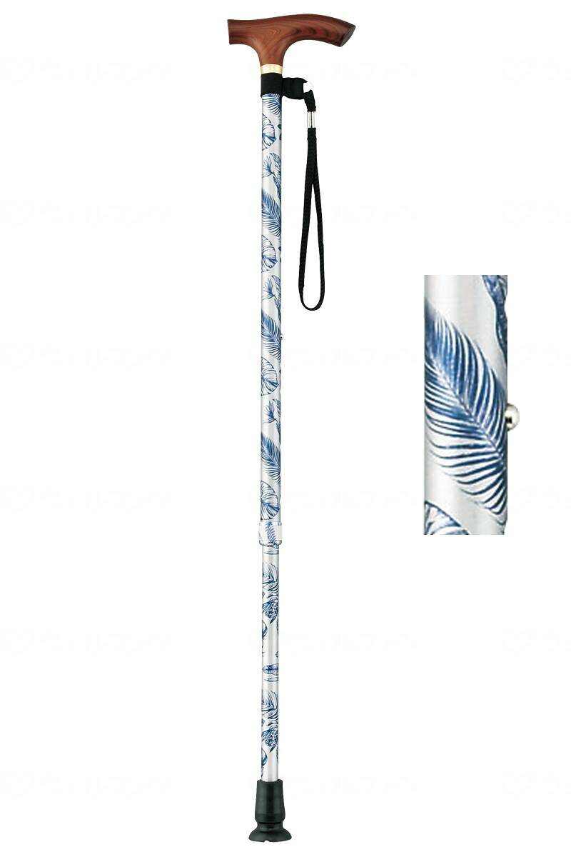 サイズ・重量　重量260g　　　コメント　先ゴムは地面密着型でピタッと吸着タイプの柄物ステッキ　　木製グリップで温かみのあるグリップ　　　材質・原材料　材質　○支柱：アルミ製　○グリップ：木製　　　規格　1本　　　規格詳細　○長さ：68.5...