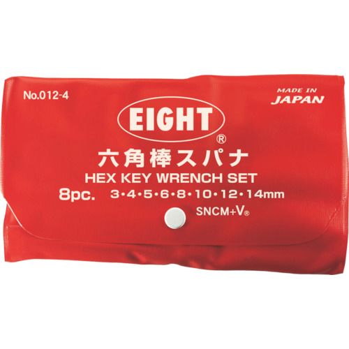 特長:●ISO・JIS規格を上回るよう、設計・製作されている「プロ向け」の製品です。 用途:●六角穴付ボルト類の締結用に。 仕様:●セット内容(mm)：3・4・5・6・8・10・12・14●組入数(本)：8 材質／仕上:●レンチ:特殊合金鋼...