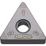 特長:●KBN05M：高耐熱性CBNに耐熱性MEGACOAT 用途:●旋削加工用●KBN05M：高硬度合金鋼の汎用第一推奨コーティングCBN 仕様:●被膜構成：MEGACOAT●呈色：黒赤色●刃先仕様：S チャンファ＋ホーニング●MEP：高...