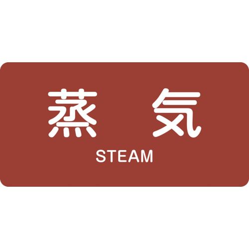 特長:●水や熱に強いアルミ製の配管識別用ステッカーです。 用途:●配管内物質の識別に。 仕様:●表示内容：蒸気/STEAM●取付仕様：貼付タイプ●縦(mm)：30●横(mm)：60●厚さ(mm)：0.1●色：暗い赤(7.5R 3/6) 仕様...