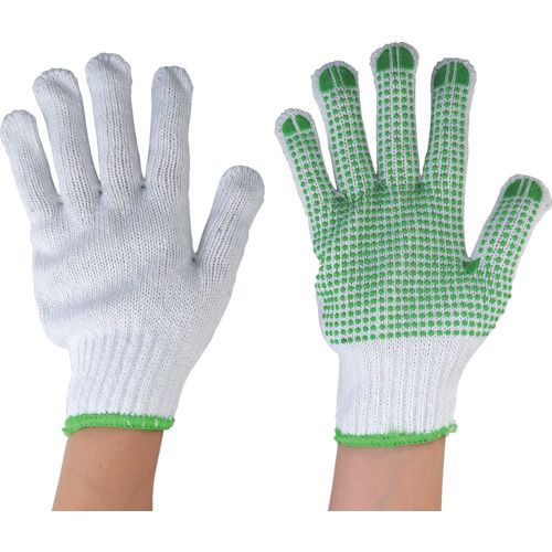 特長:●厚手の手袋に緑粒のすべり止加工、一般作業として広く使われています。●手袋には綿も含んでおり汗を吸い取ります。 用途:●運搬作業。●土木建築。●機械操作。●一般作業。 仕様:●色：ホワイト/グリーン●サイズ：M●厚さ(mm)：2●ゲー...