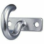 特長:●設置幅の狭い面でも取り付け可能です。●座ぐりなしタイプなので、ナベ頭などのねじをご使用ください。 用途:●壁面・床面・柱等に設置し、チェーン・ワイヤ・ロープの端末金具として使用。 仕様:●d(mm)：4●D(mm)：4●L(mm)：...