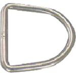 特長:●溶接付です。 用途:●かばんや衣類等の金具として。 仕様:●D(mm)：4●使用荷重(kN)：0.39●B(mm)：22●A(mm)：25 材質／仕上:●材質：ステンレス(SUS304)●仕上げ：バレル研磨仕上げ特長:●溶接付です。...
