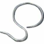 特長:●Sカンの片側の先端が閉じているのが特徴です。 用途:●大きい輪になった方をパイプに通す事により、物掛けになります。例えばクローゼットの中に。 仕様:●D(mm)：3●L1(mm)：50●L2(mm)：44●S(mm)：13●W1(m...