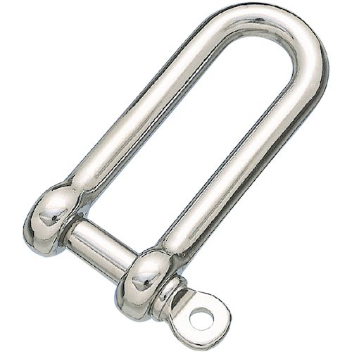 特長:●L寸法が従来のシャックルの2倍の長さなので、用途が広がります。 用途:●チェーン・ワイヤ・ロープ等の連結や、端末の金具のジョイントに使用。 仕様:●D(mm)：8●L(mm)：64●B(mm)：16●d(mm)：16●ねじ径：W5/...