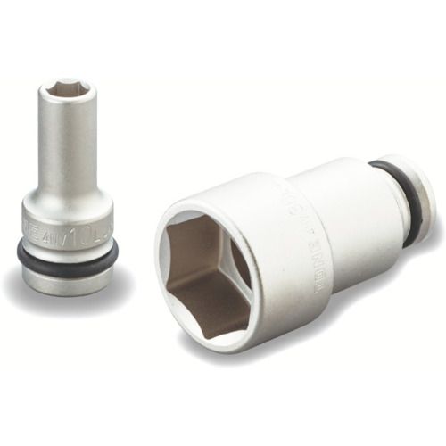 特長:●無電解メッキのインパクト用ソケットです。 用途:●ボルト・ナットの締付け・緩め作業用。 仕様:●差込角(mm)：12.7●対辺寸法(mm)：19●全長(mm)：55 材質／仕上:●構造用鋼 注意:●Oリング、ピンは正しいサイズのもの...