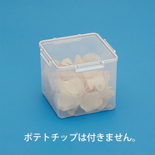 特長:●本体に樹脂製止め具（2ヵ所）付です。●シリコンゴム製のパッキン付で密閉し使用できます。 仕様:●容量(L)：4.3●奥行(mm)：198●高さ(mm)：167●幅(mm)：198 仕様2:●耐熱温度(本体)：-20〜70℃、(フタ)...