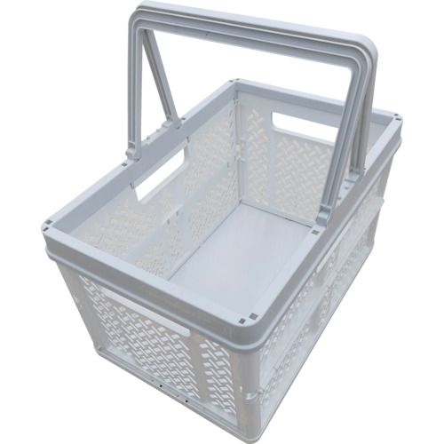 特長:●B4ファイルを立てて収納しても出っ張らない深さです。●平積みもできる面積の内寸です。 仕様:●容量(L)：29●色：スモーキーホワイト●折りたたみ高さ(mm)：70●耐荷重(kg)：8●外形寸法(mm)間口：460●外形寸法(mm)...