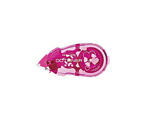 のり面はピンク色のキュートなハート柄です。 ・ハート柄ドットタイプのりなので、のりの糸ひきがなくきれいにピタッと塗れます。 ・テープ状ののりなので、ベタつかず、乾く時間を待たずに接着でき、手やまわりも汚しません。もちろん紙がシワにならず、仕...