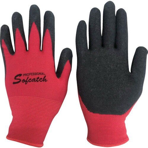 特長:●伸縮性の高いナイロン生地で抜群のフィット感を実現しました。●天然ゴムを特殊加工してグリップ力を強化しています。●少し厚めのディッピング加工で、耐久性をアップしています。 用途:●物流や建設等の作業に。 仕様:●色：レッド●サイズ：L...