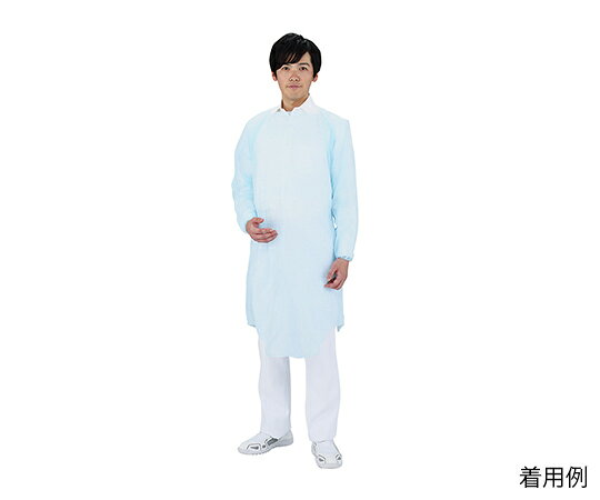 特徴 男性看護師にも対応できる身幅がワイドなタイプです。仕様 サイズ：M 幅×丈（mm）：960×1080 材質：PE（ポリエチレン） 袖口ゴム絞り・腰紐締めタイプ エンボス加工 入数：1箱（25枚入） 箱サイズ：320×185×120mm...