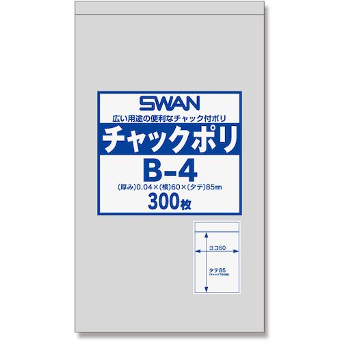 特長:●広い用途で使用できるチャック付きポリ袋です。●外袋取り出し口をテープ止めしてあるので、使用するまで中身が飛びだすことがありません。 用途:●小物などの整理に最適。 仕様:●厚さ(mm)：0.04●色：透明●幅(mm)：60●チャック...