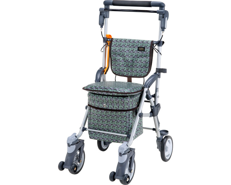 ・便利な10Lの大型バッグ付きで、ショッピングに最適！・10L入る大型バッグ。●サイズ／幅42.6×奥行55.7×高さ80〜100（5段階）cm、折りたたみ時：奥行31×高さ73.7〜93.7cm、座面：約幅26×奥行21.2cm、座面高：...