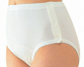 衣類関連 肌着 ・着脱かんたん！丸型マジックテープ式。・前部と後部が分離可能。下腹部治療中の方に重宝。・脚ぐりピコレース付です。 ●サイズ（ヒップ）／M：87〜95cm、L：92〜100cm●素材／綿100％●生産国／日本●洗濯機可（弱）●...