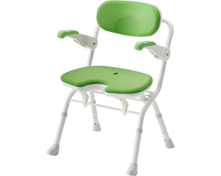 その他 その他 ・誰でも簡単開閉シャワーベンチ！・押して開く。引いてたたむ。いつでも楽らくワンアクション。壁際にシャワーベンチを置いている場合でも無理なく開閉操作が行えます。・背もたれ上面を軽い力で押すだけでイスの状態に。・背もたれ背面の「...