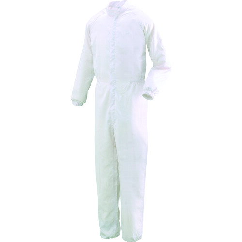 特長:●一般的なクリーンウエアです。 用途:●作業者からの発塵とESD防止対策。 仕様:●色：ホワイト●サイズ：LL●着丈(cm)：170.5●ウエスト(cm)：80-89●股下(cm)：76●適応胸囲(cm)：124 仕様2:●Fed.S...