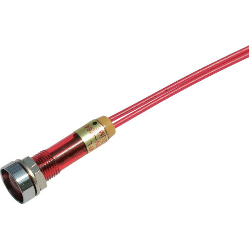 特長:●抵抗器内蔵の高輝度LED表示灯です。●AC/DC200V用電源にダイレクトに接続出来ます。●パネルカット:φ8.2●発光色:赤●レンズ色:赤●長さ200mmのリード線(UL1430 AWG24)付です。●飾り金具が添付されています。...