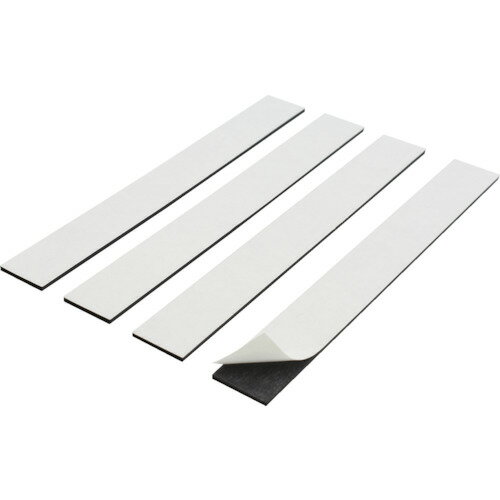 特長:●表面片面磁石です。(片面粘着テープ付)●ハサミやカッターでカットできます。●パネル・ボード・BOXの裏に貼ってスチール面に設置できます。 用途:●スチール面などの保持に。●工具の保持に。 仕様:●表面磁束密度(T)：0.08●吸着力...