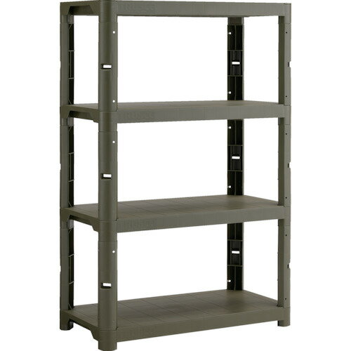 特長:●脚は棚板内にワンタッチで収納可能です。●（棚1枚につき脚4本収納可能)●脚部には倒れ対策としてボルト固定用の穴を設け、棚長辺・短辺各々隣との連結ができます。●棚板表面にシボ加工をほどこし、荷物のズレを防止します。●脚側面、棚板側面等...