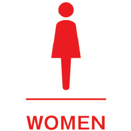 特長:●ドアにテープで簡単に貼り付けできます。 用途:●ドア用貼り付けプレートとして。 仕様:●取付仕様：粘着シール●縦(mm)：60●横(mm)：40●色：ホワイト地●表示内容：女性トイレ 仕様2:●取付方法：貼付タイプ(裏面テープ付) ...