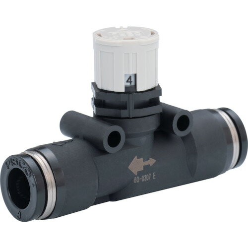 特長:●ダイヤル表示による流量確認が可能です。●回転数と流量が比例して増減するリニア特性です。●プッシュロック式ツマミで設定、操作が片手で簡単に行えます。 仕様:●適合チューブ外径D(mm)：8●使用圧力(MPa)：0.1〜1.0●使用流体...