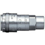 特長:●プラグ、ソケットの接続は押し込むだけのワンタッチ。接続時間を短縮・能率アップ。 用途:●空気用日東のハイカプラシリーズと接続できます。 仕様:●耐圧力(MPa)：2.0●相手側取付サイズ：R3/8●使用流体：空気 仕様2:●使用温度...