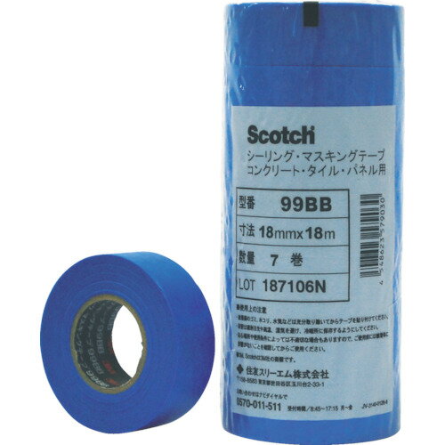 特長:●夏場に高温になったパネルでものり残りしにくいです。●耐熱性・耐候性に優れています。●数日間の貼り置きでものり残り・貼り跡を残しにくいタイプです。 用途:●コンクリート、タイル、パネル用。 仕様:●色：青●幅(mm)：21●長さ(m)...