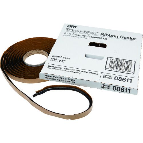 特長:●ガラスとボディーフランジとの接着に使うブチルゴム系のシール剤です。●固形ビード（テープ）状のため取り扱いが楽で、作業性に優れます。 仕様:●色：黒●直径×長さ(mm×m)：8×4.57 材質／仕上:●ブチルゴム 注意:●施工の際は、...