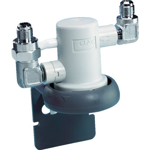 特長:●ウォーターフィルターカートリッジ専用の取り付け設置用ヘッドです。●カートリッジ交換時に水道元栓を締める必要のないバルブ付きです。 仕様:●外径(mm)：132●高さ(mm)：80●配管接続口径：5/8UNF 仕様2:●配管口径：5/...