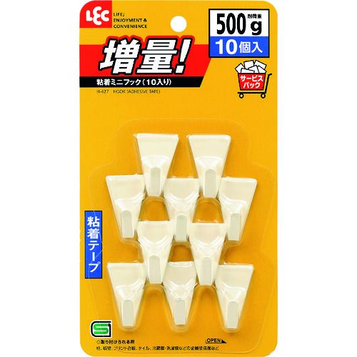 特長:●カレンダーやカギなどの小物掛けに適したミニサイズのフックです。 用途:●柱、板壁、プリント合板、化粧合板、タイル、ガラス、ステンレス、冷蔵庫・洗濯機などの金属塗装面、塗装のしていないコンクリートに。 仕様2:●10個入 材質／仕上:...