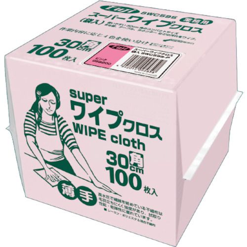 特長:●吸水性、耐久性に優れた不織布ふきんです。 用途:●飲食店、食品工場での拭き取り作業に。 仕様:●シートサイズ(mm)：300×300●厚さ(g/[[M2]])：45 仕様2:●内容量：100枚●袋入 材質／仕上:●レーヨン70％、P...
