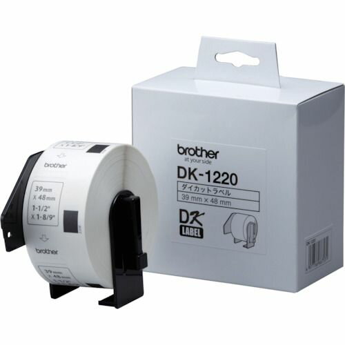 特長:●プレカットされたラベルで簡単に装着できる純正DKラベルです。 仕様:●テープ色：白●テープ幅(mm)：39●サイズ：サイズ：幅39mm×長さ48mm 仕様2:●入数：1ロール●枚数/ロール：620枚●用紙種類：食品表示ラベル(大)特...
