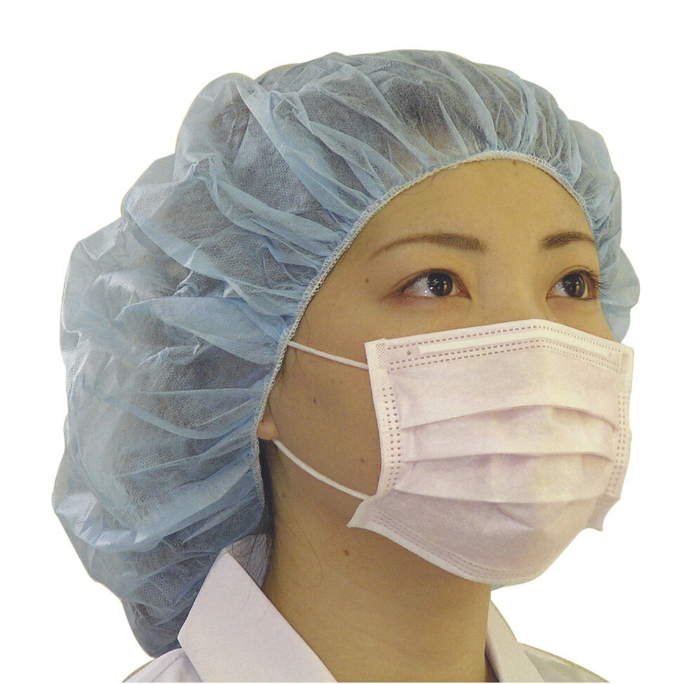 商品説明 ●通気性に優れた20g/m2ポリプロピレンスパンボンド不織布を使用。●ポップアップ式包装ですので、取り出しが容易です。 商品スペック ●カラー：ブルー ●規格：フリー ●サイズ：23インチ ●入数：100枚 ●材質：ポリプロピレン...