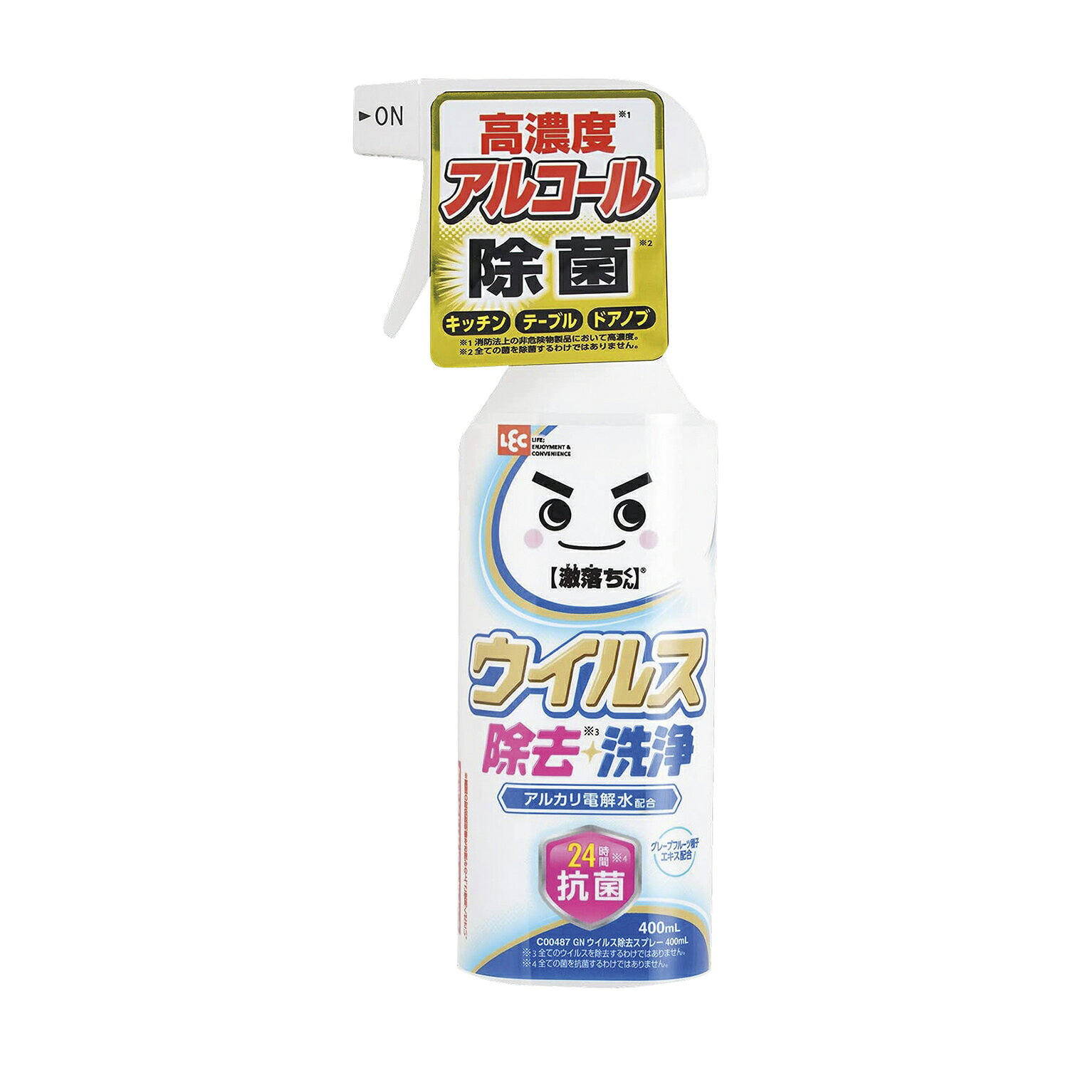 商品説明 ●高濃度アルコールとアルカリ電解水とグレープフルーツ種子エキスの3つの力で汚れを落として除菌・抗菌・ウイルス除去もできます。●グレープフーツ種子エキスで24時間、抗菌効果が持続します。●アルカリ電解水配合でウイルス除去、洗浄効果に...