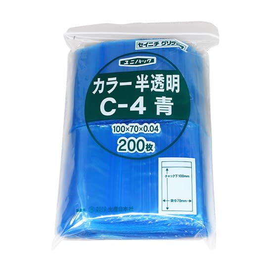 商品説明 ●用途別に色分けでき、便利です。 商品スペック ●チャック下×袋幅×厚み：100×70×0.04mm ●入数：200枚カタログコード:19-7360-0202マツヨシコード:0085552202商品説明 ●用途別に色分けでき、便利...