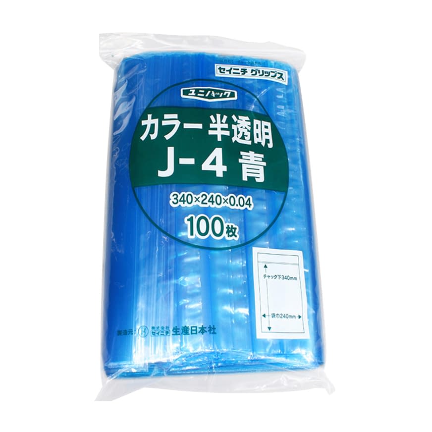 商品説明 ●用途別に色分けでき、便利です。 商品スペック ●チャック下×袋幅×厚み：340×240×0.04mm ●入数：100枚カタログコード:19-7360-0902マツヨシコード:0085552902商品説明 ●用途別に色分けでき、便...