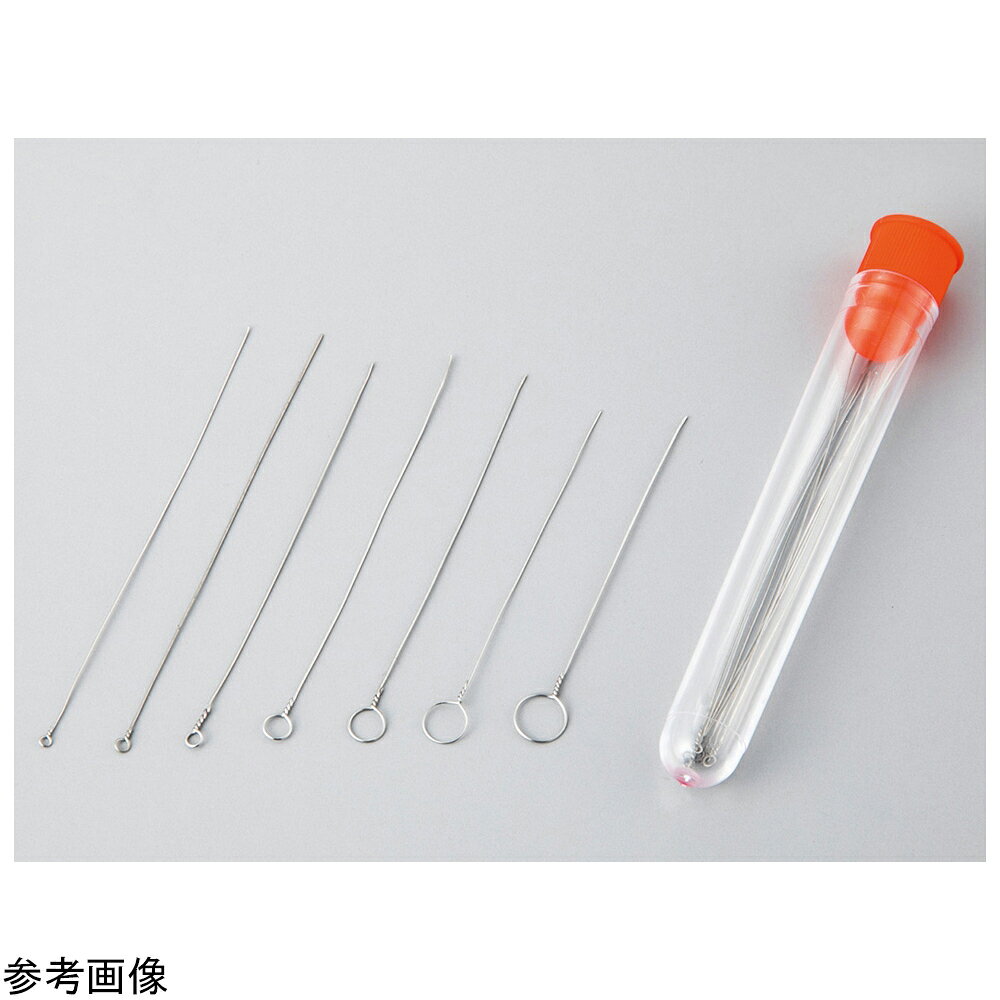 白金耳ホルダーに取り付けて使用します。 ループ直径：φ5 入数：1袋（10本入） 材質：ニクロム合金 ループ部使用線径：φ0.3mm 全長：約50mm白金耳ホルダーに取り付けて使用します。 ループ直径：φ5 入数：1袋（10本入） 材質：ニ...