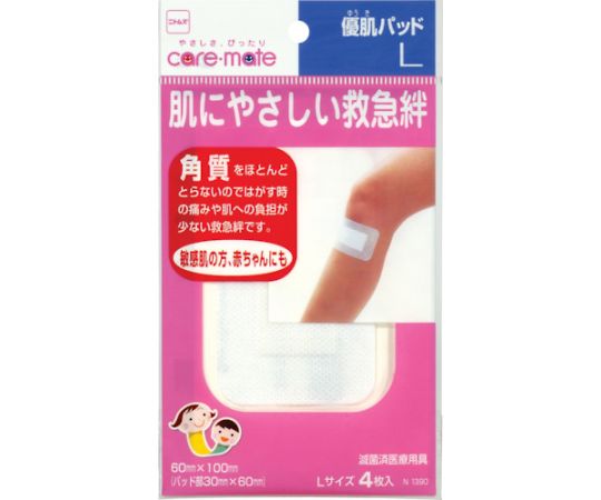 透湿性が良く、ムレやかぶれを防ぎます。 小さな部位への応急手当に最適な救急絆です。 敏感肌や赤ちゃんにも使えるテープです アクリル系ゲル状粘着剤使用で、はがすときの痛みや肌への負担を最小限に抑えます。 手当て タイプ：L（60mm×100m...