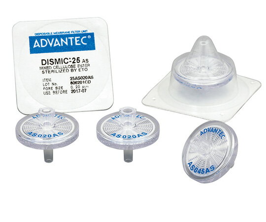 少量水溶液の濾過滅菌、粒子除去を手軽に行うことができる。 除蛋白に使用可能。 孔径：0.45μm メンブレンフィルター材質：セルロース混合エステル ハウジング材質：アクリルスチロール 有効濾過面積：4.0cm2 最高使用圧力：0.51MPa...