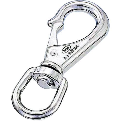 特長:●アイの部分がスイベルで回転しますので、チェーンなどがからみません。●スプリングフックで手軽に開閉作業ができます。 用途:●チェーン・ワイヤー・ロープ等の連結金具として、また端末の金具のジョイントに。●チェーン等のよりとりに。 仕様:...