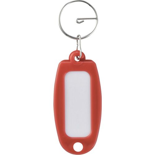 特長:●色のラインナップが豊富で、台紙にオリジナルの文字が記入できるため、鍵の管理などに最適なハードタイプのキーホルダーです。 用途:●鍵の管理に。 仕様:●色：赤●縦(mm)：60●横(mm)：27●台紙(mm)：45×17 仕様2:●リ...