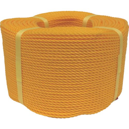 特長:●軽量で水に強く、強力でショックにも強いロープです。 用途:●ネット、農園芸、インテリアなど。 仕様:●色：黄●線径(mm)：3●長さ(m)：200●ロープの打ち方：3つ打●包装形態：コイル巻 材質／仕上:●ポリエチレン特長:●軽量で...