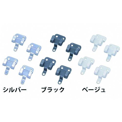 特長:●メッシュパネルを柱や木製の壁に掛ける際に使用する専用金具です。●1セット4個入りです。●取り付けるためのネジが12本付いています。 仕様:●色：ベージュ 仕様2:●メッシュパネル壁掛金具MPA-KKベージュ●耐荷重(約)：全体5kg...