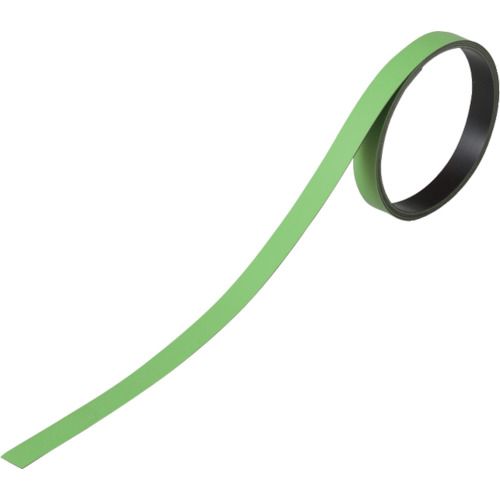 特長:●ハサミやカッターで簡単にカットすることができる「テープ状」のマグネットシートです。●油性マーカーで文字やイラストなどを自由に書き込むことができます。 用途:●整理・分類に。●メモや目印に。 仕様:●色：緑●サイズ：幅(mm)：10×...