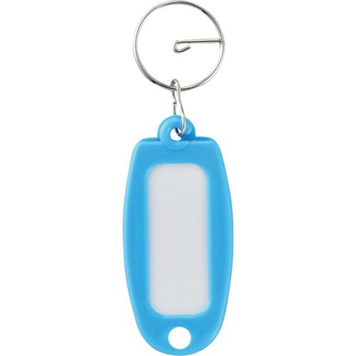 特長:●色のラインナップが豊富で、台紙にオリジナルの文字が記入できるため、鍵の管理などに最適なハードタイプのキーホルダーです。 用途:●鍵の管理に。 仕様:●色：スカイブルー●縦(mm)：60●横(mm)：27●台紙(mm)：45×17 仕...