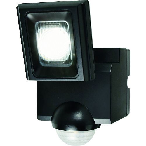 特長:●暗闇でセンサーが人や車の動きを検知して自動点灯します。●軒下などの屋外に設置できる防雨仕様（IP44 防沫形）です。 用途:●防犯用に。●商品の搬入口に。 仕様:●幅(mm)：77●奥行(mm)：111●高さ(mm)：127●光源色...