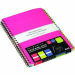 特長:●鮮やかなカラーです。●丈夫なツインリングです。●きれいに切り取れるミシン目入です。 仕様:●規格：A5●サイズ：幅148×高210mm●中紙坪量：70g／m2●中紙紙厚：90μm●罫内容：6．5mm横罫 仕様2:●リングノート●3色...