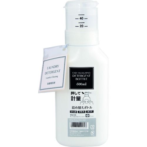 特長:●市販の詰め替え用液体洗剤を入れられる、洗濯用の詰め替えボトル(600ml)です。 仕様2:●押して計量詰め替えボトル特長:●市販の詰め替え用液体洗剤を入れられる、洗濯用の詰め替えボトル(600ml)です。 仕様2:●押して計量詰め替...